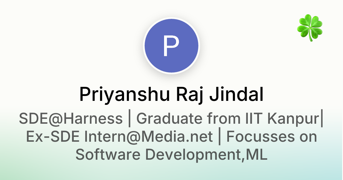 Priyanshu Raj Jindal | Happenstance